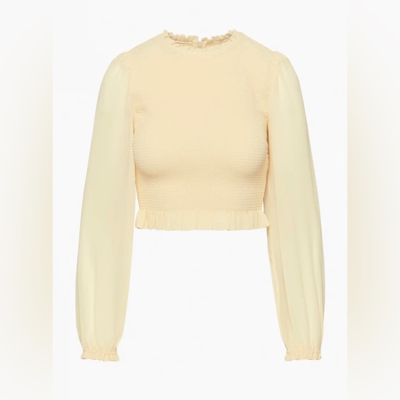 Tops | Aritzia Wilfred Tempest Blouse Tapioca Yellow | Poshmark